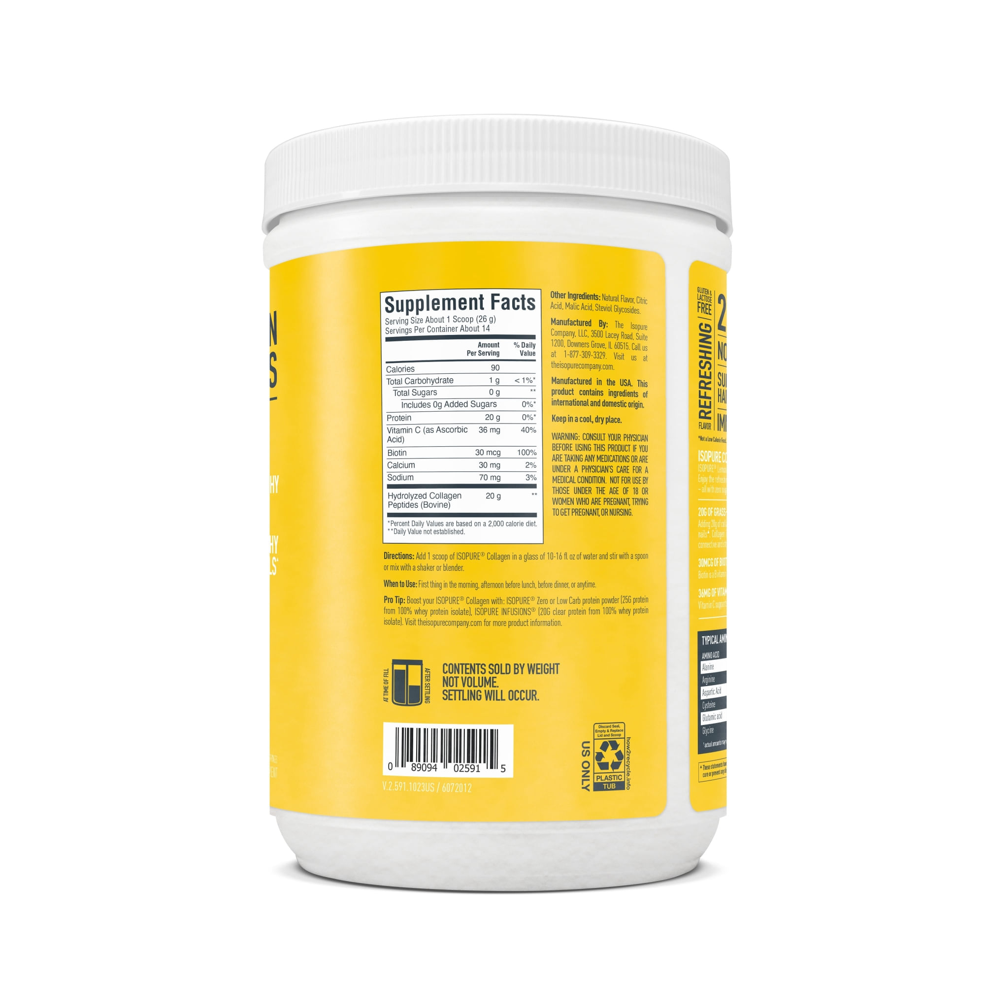Isopure Collagen Lemonade| EnergyZone