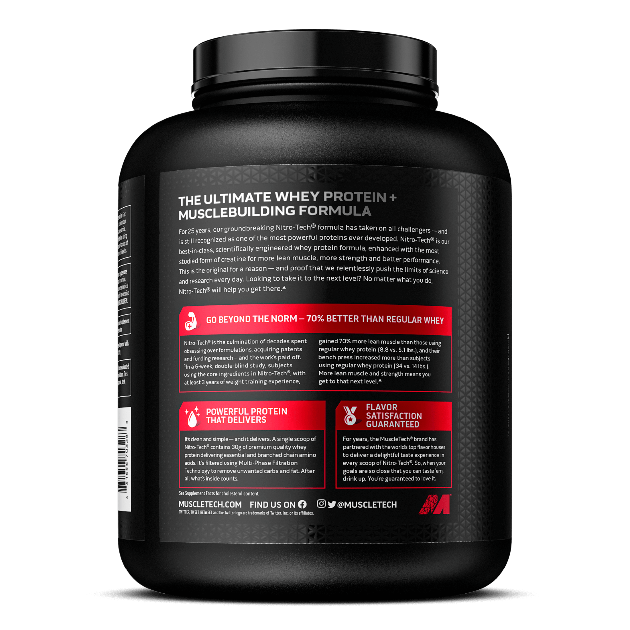 Nitro Tech Whey Protein 4 Lb Muscletech | EnergyZone